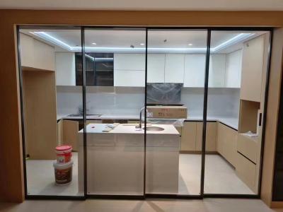 China Küchenglas Aluminiumlegierung Schiebetür anpassbare Oberfläche fertiggestellt zu verkaufen
