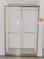 China Extremely Narrow Full-frame Double Sliding Door 2cm Frame Width Door Closing Buffer for sale