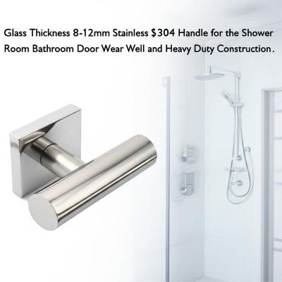 China Glass Thickness 8-12mm Stainless Steel 304 Handle for the Shower Room Bathroom Door Wear Well and Heavy Duty Construction for sale