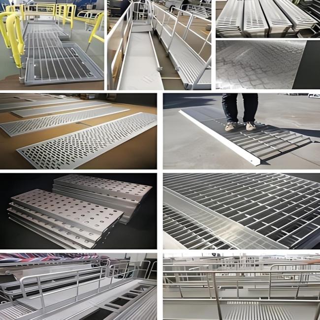Non-Slip Aluminum Checkered Diamond Stair Tread Grating