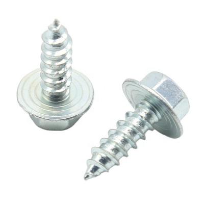 China Galvanised External Hexagon Flange Self Drilling Metal Screw With EPDM Washers for sale