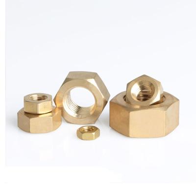 China ASME B18.2.2 Brass Heavy Hex Nuts and Jam Nuts Plain Finish Screw With Nut for sale