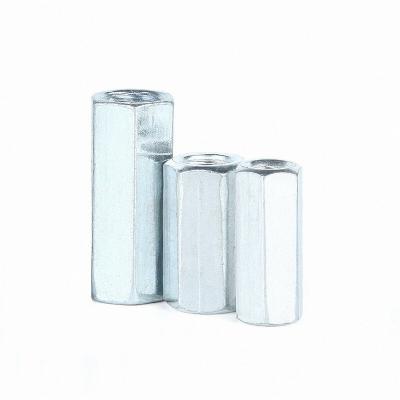 China Long Hex Coupling Nut Connecting Galvanized Stainless Steel M6 M8 M10 for sale