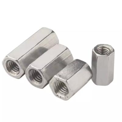 China Hex Nut Stainless Steel 304 316 Threaded Long Nuts Hexagonal Sleeve for sale