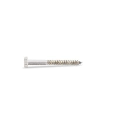 China DIN571 Hex Head Wood Screw Stainless Steel Plated Carbon Steel for sale