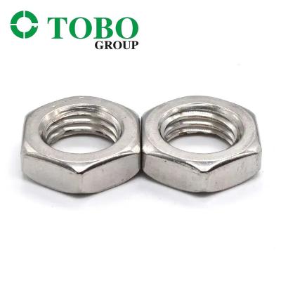 China DIN439 Stainless Steel 316L 304L Chamfered Hex Head Thin Nut Jam Nut for sale