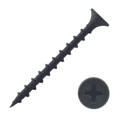 China M3.5 Flat Head Drywall Screw Self Tapping Hard Black Cross Steel Screws For Industry for sale