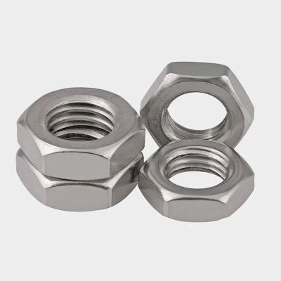 China DIN439 SS304 Hex Head Nut Zinc Plated Hexagon Thin Nuts Stainless Steel Fastener for sale