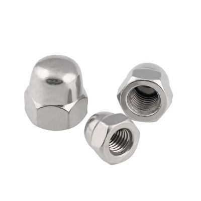 China Hex Head Domed Nuts Zinc Plated Grade 8.8 M10 M12 Stainless Steel Hexagon Cap Nuts for sale