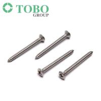 China DIN7983 Cross Recessed Raised Countersunk Head Tapping Screws Phillips Self Tapping Screw for sale