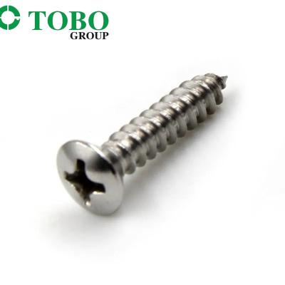 China 316 Stainless Steel Tapping Screws Cross Recessed Raised Countersunk DIN7983 for sale