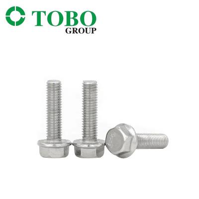 China Fastener Product Stainless Steel Full Thread Hex Head Flange Bolt Din6921 A2 A4 For Factory for sale
