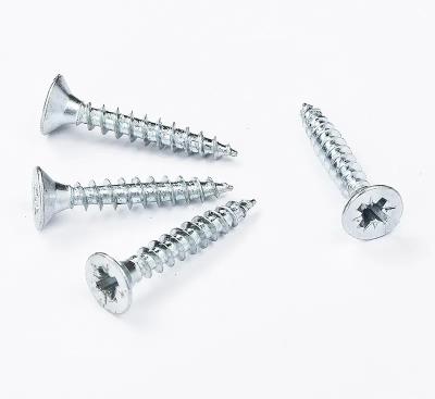 China CSK Head Chipboard Screw With 6 Ribs Phillips Drive Type For Home Improvement for sale