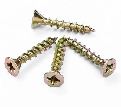 China CSK Head Chipboard Screw With 6 Ribs Phillips Drive Type For Home Improvement for sale
