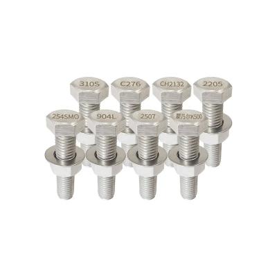 中国 極度の二重ステンレス鋼の904Lボルト254SMO六角頭のボルトおよびナットDin933の完全な糸 販売のため