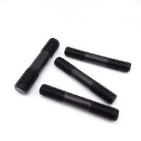 China 10.9 Grade Double End Stud Bolt Black Zinc Heavy Structure Studs Metric Threaded for sale