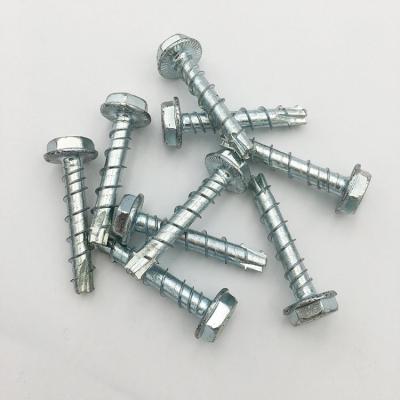 China 7.5mm Hex Head Lead Anchor Masonry Screws For Custom Capacity Thread Coarse Yellow/Blue White Color for sale