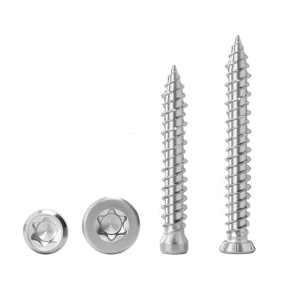 China Yellow Coarse Thread 1-1/4 Inch Flat Head Concrete Screws For Secure Masonry Fastening for sale