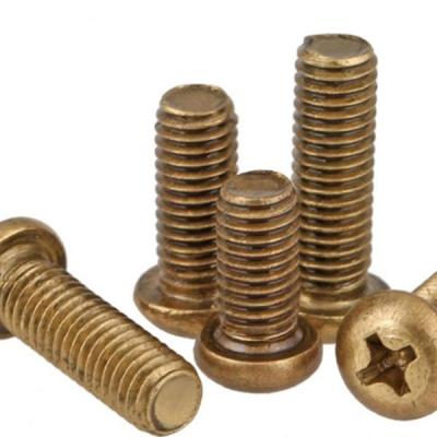 China DIN7985 Brass Phillips Cross Recessed Round Pan Head Machine Screw for sale