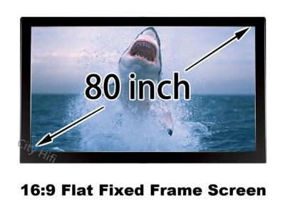 China Home Theater Room Flat Projection Screen 80inch , DIY Flat Fixed Frame Wall Mount Projection Screens 4K for sale