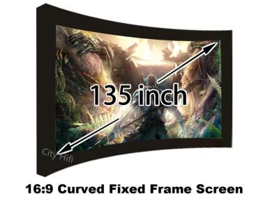 China Clear Picture 135 Inch 16 9 projection screen  For Hd 3d Projectors for sale