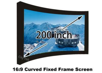 China Easy Install 200'' Large Projection Screen 16 / 9 , HD Matt White Projector Screen For Big Cinema Theater for sale
