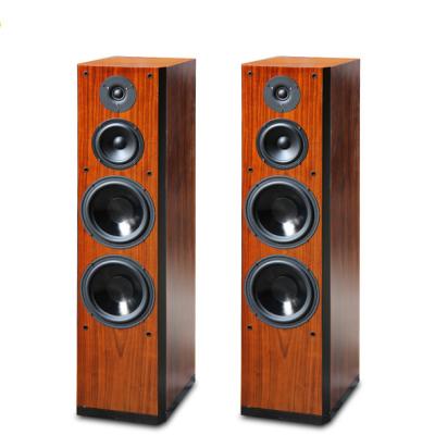 China Native Rosewood Skin Floor Stand Home Theater Speaker Systems 150W Unique Design Box for sale