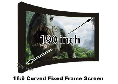 China Aluminum Black Curved Projector Screens , Home Cinema Projection Screen HD for sale