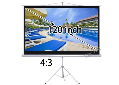 China 2440 x 1830mm Floor Stand Projector Screen For Business / Meeting Room for sale