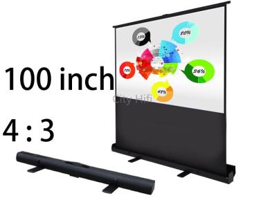 China Home Office Floor Rising Projection Screen 80 x 60 Inch For Hd 3d Projectors for sale