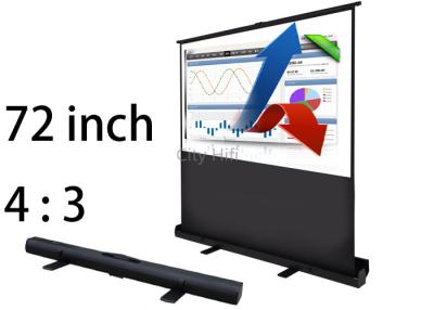 China Business Manual Projection Screen 146 X 110cm , Pull Up Projection Screen Portable for sale