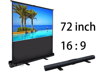China HD 72 Inch 16 9 Projection Screen , Portable Pull Up Projection Screen for sale