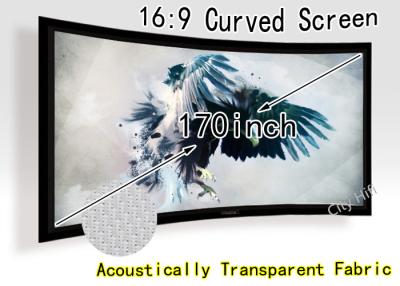 China Multimedia 170 Inch Curved Projector Screen For Hd Home Theatre Projectors for sale