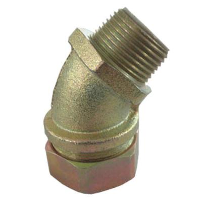 China High Precision Galvanized Conduit Fittings Pipe Joint Connector 45 Degree / 90 Degree for sale