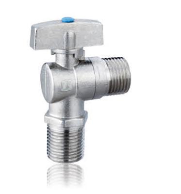 China Electroplating Brass Valve Ball Core Angle Valve For Water Media 1.0Mpa for sale