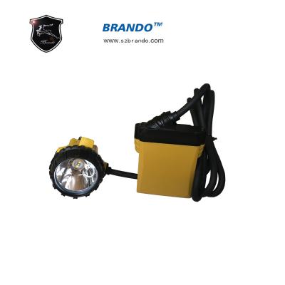 China Brando KL12LM  PC material 25000lux IP68 rechargeable li-ion battery lampara minera mining cap lamp for sale