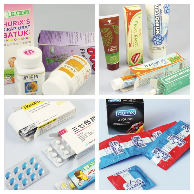 ZH-50 Factory Price Multifunctional Pharmaceutical Blister Sachet Bottle Tube Vertical Rotary Semi Automatic Cartoning Machine