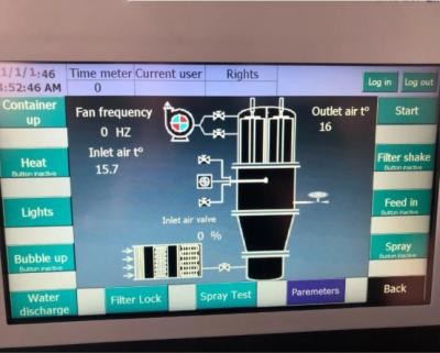 China Stainless Steel Fluid Bed Dryer Machine 180kg/Batch For Food Pharma for sale