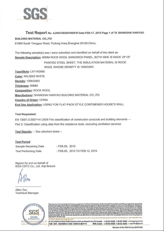 SGS - FOSHAN RAD PREFABS COMPANY LIMITED