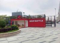 China Two Storey Shipping Container Cafeteria With Terrace Rooftop / Foldable Decking for sale