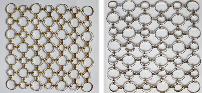 Custom Chain Mail Ring Metal Mesh Drapery For Shopping Mall Hotel Decoration