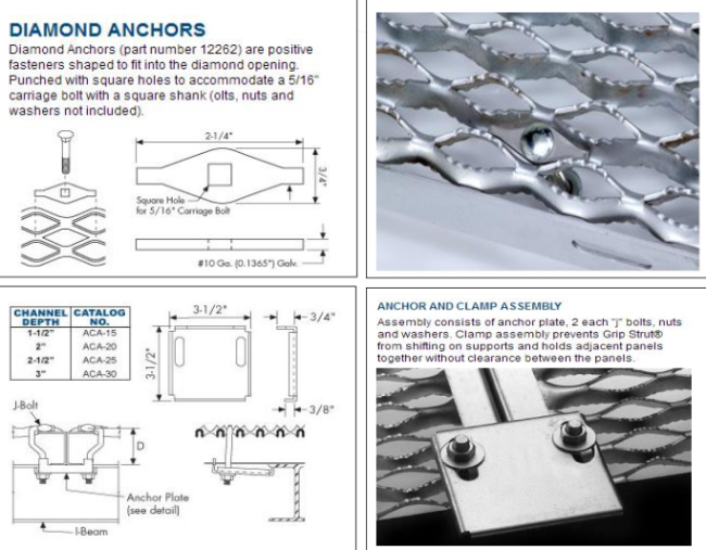 8 Diamond Aluminum Safety Grating Stair Treads With Customer Specified Length