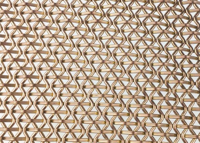 PVD Color Metal Frame Room Drivider With Steel Rigid Decorative Weave Fabric