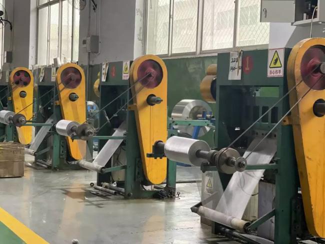 Expanded brass mesh installation example in industrial setting