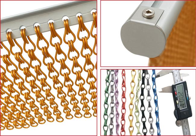 Ceiling mesh curtain installation details