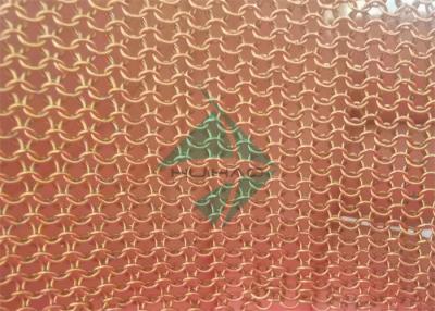 Cor 3.81mm Ringmesh Chainmail de bronze/ouro como a cortina da cortina para a decoração interior