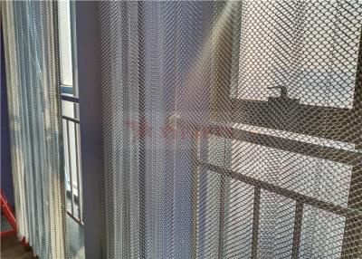 China Silver Aluminium Coil Metal Mesh Drapery 1.2x8x8mm As Window Screen Curtains for sale