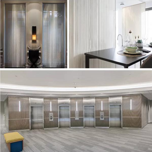 Vidro inovativo Metallica Mesh Wall Covering do Interlayer