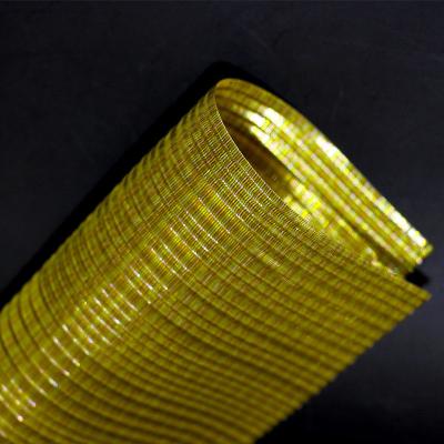 China Art Laminated Glass Interlayer Bronze Woven Mesh Pattern Designer for sale