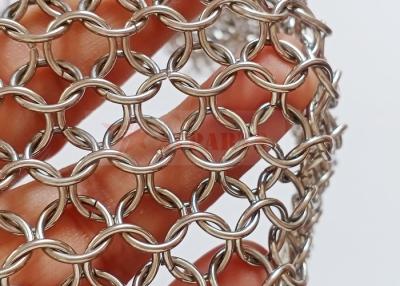 China 12 Mm Hanging Stainless Steel Chainmail Curtain For Exterior Wall Cladding for sale